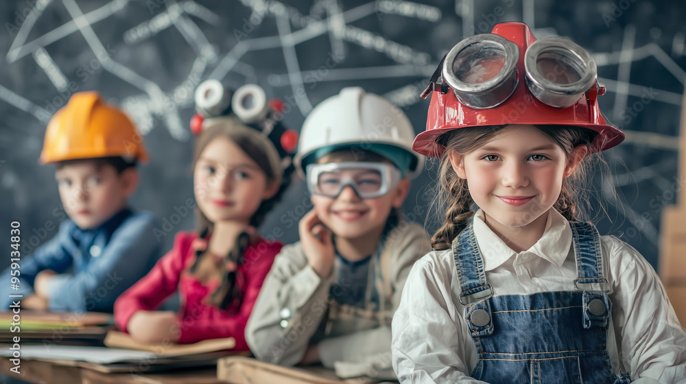 Profession Day at school, children try on different professions ...
