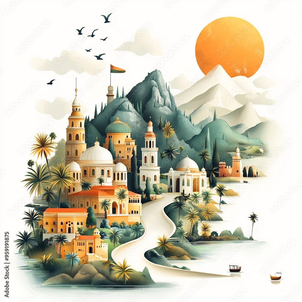 Medical Tourism Vector designs illustrating concept of medical tourism ...