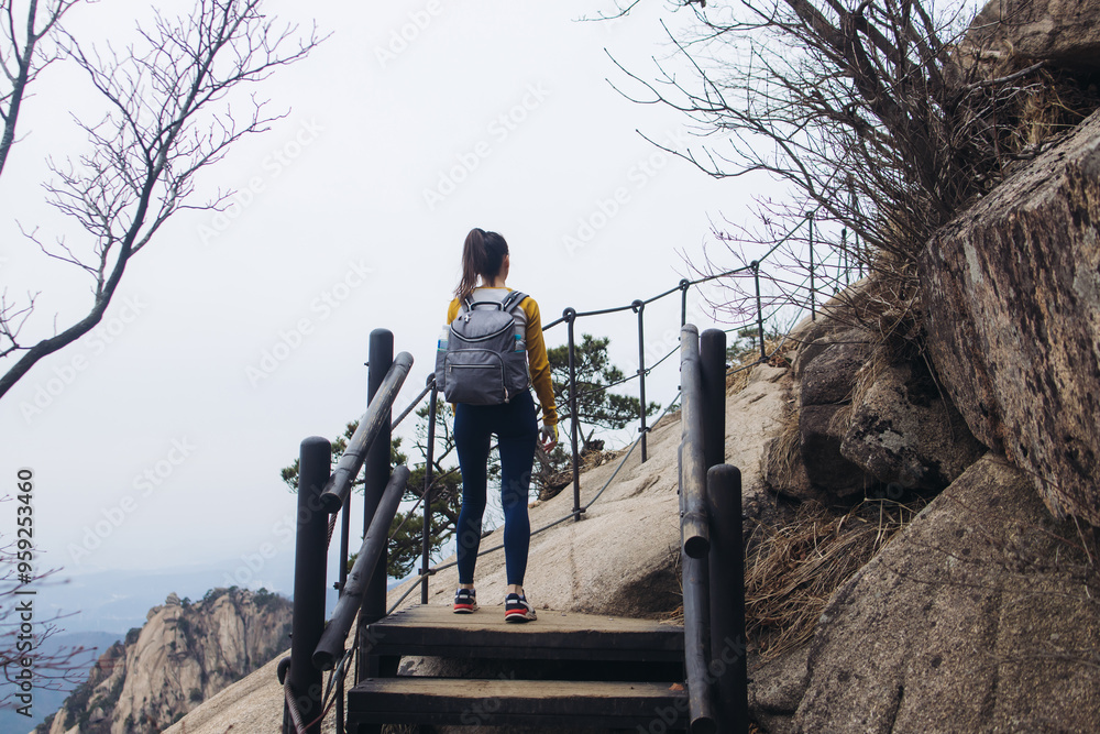 Bukhansan National Park, Seoul, Gyeonggi-do, South Korea, spring ...