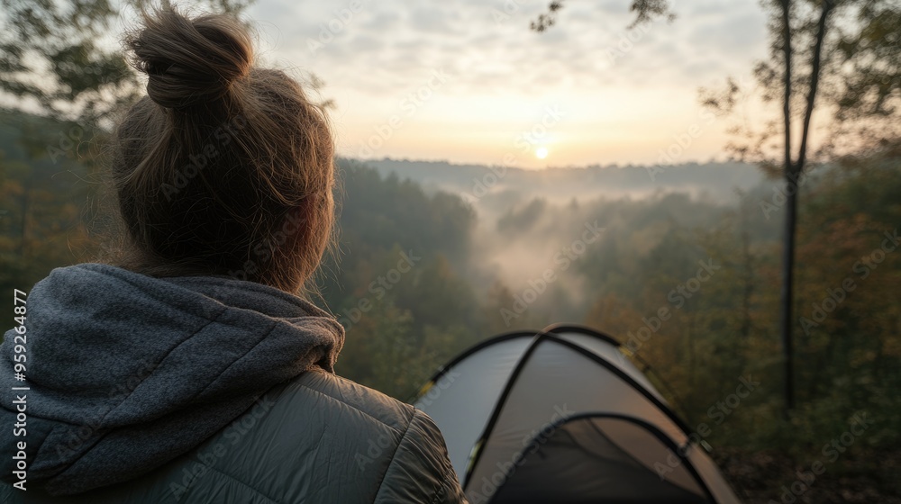 Outdoor adventure: camping, tranquility of nature with nights under the ...