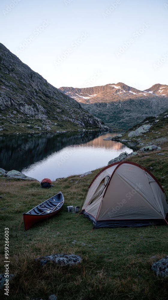 Outdoor adventure: camping, tranquility of nature with nights under the ...