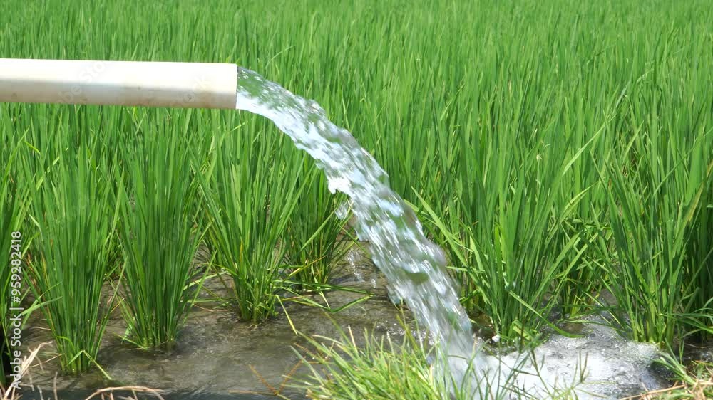 Irrigation of rice fields using pump wells with the technique of ...