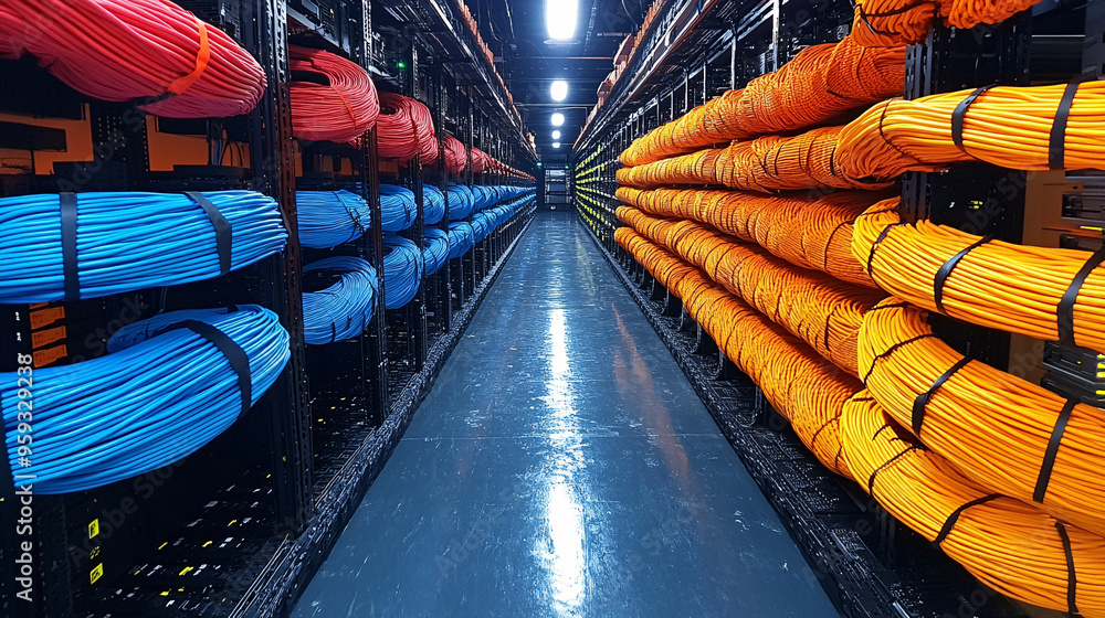 A comprehensive IT infrastructure setup including servers, switches ...