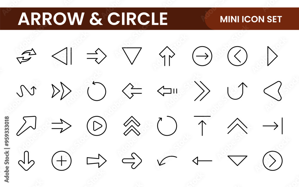 Dynamic Circle and Arrow Icon Set: A Versatile Collection for ...
