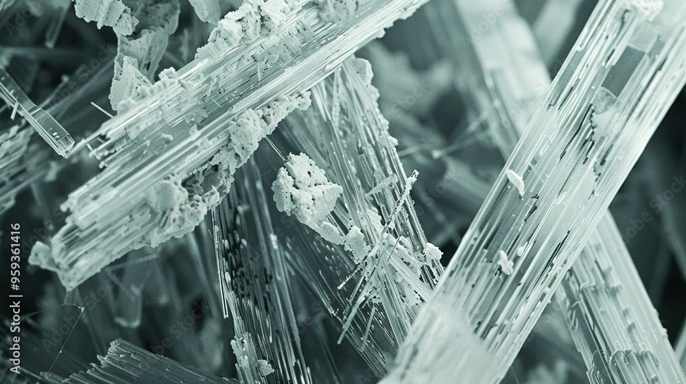 Industrial and Environmental Safety Analysis: Close-Up of Asbestos ...