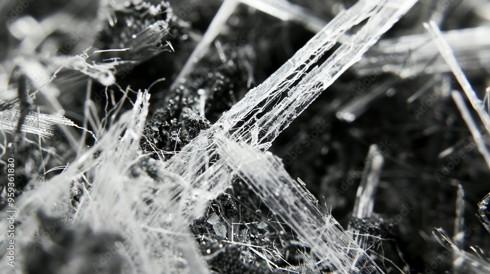 Asbestos Chrysotile Fibers Under Microscope: Detailed Structure and ...