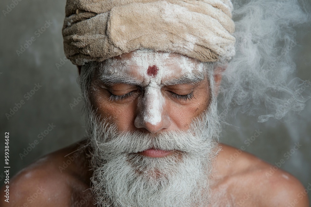 Divine creator: Portrait of Brahma, god of creation in Hinduism ...