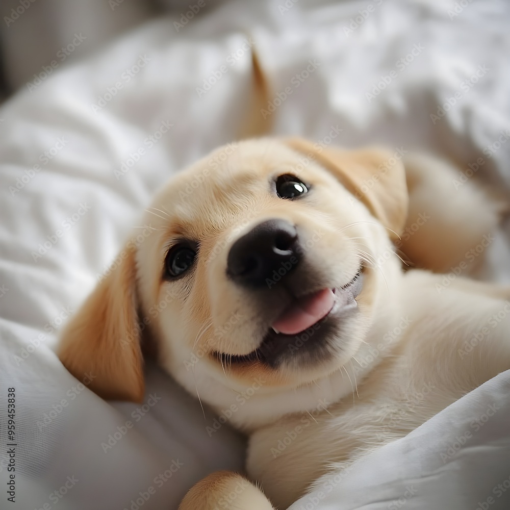 golden retriever sleeping, Young Labrador Retriever in Bed - Adorable ...