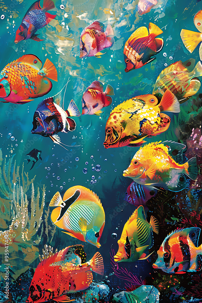 A marine scientist presenting findings on tropical fish behavior at an ...