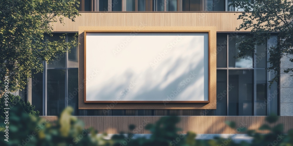Blank Signboard Model on School Campus Bulletin Board: Showcase Your ...