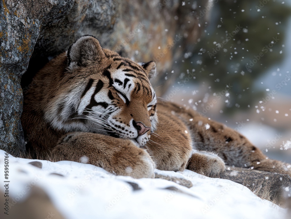 Ancient predator: saber-toothed tiger, formidable creature of ...