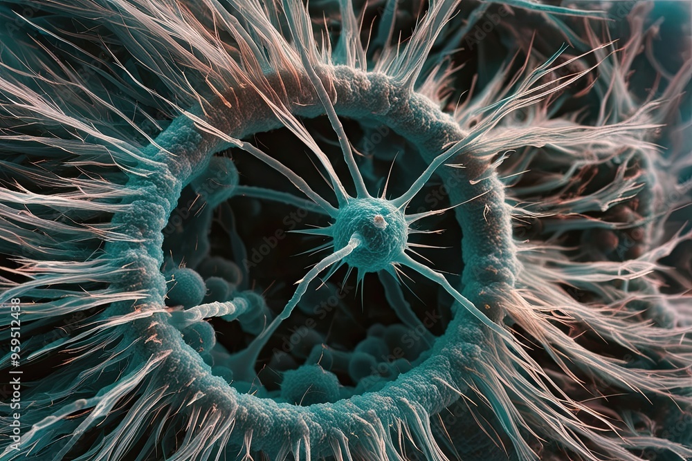 ภาพประกอบสต็อก Detailed Examination of Chrysotile Asbestos Fibers Under ...