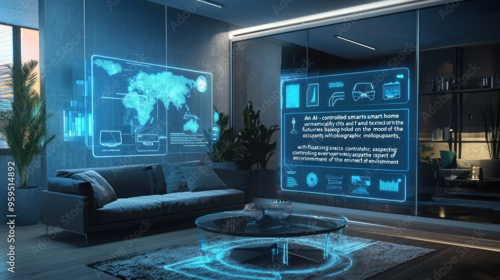 "An AI-controlled smart home where the walls and furniture dynamically ...