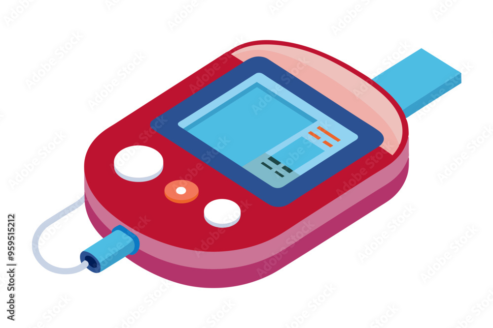 Medical equipment insulin pump vector art illustration Stock Vector ...