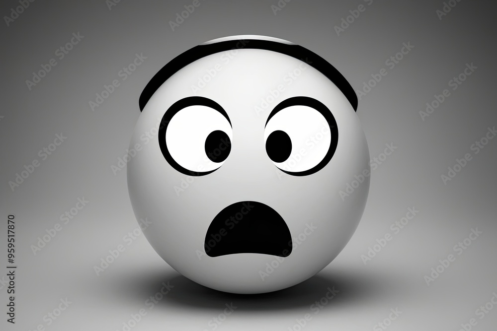 Flabbergasted Emoticon Face: Stunned and Shocked Expression Stock ...