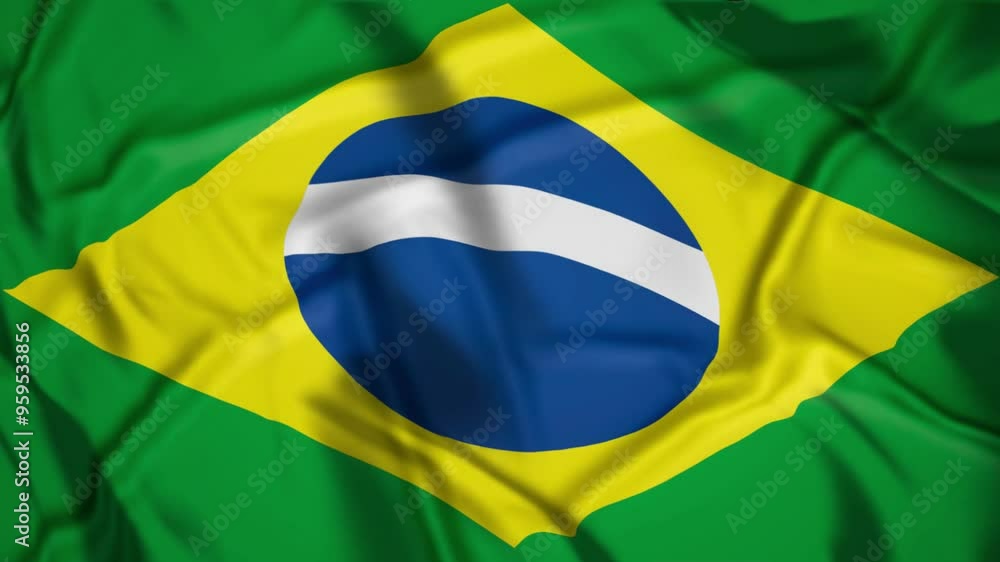 Brazil Waving Flag Texture Background, Realistic HD Flag Of The Brazil ...