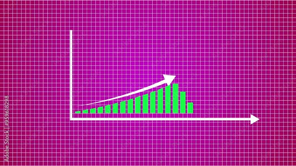 Business growth concept in graph chart showing marketing sales profit ...