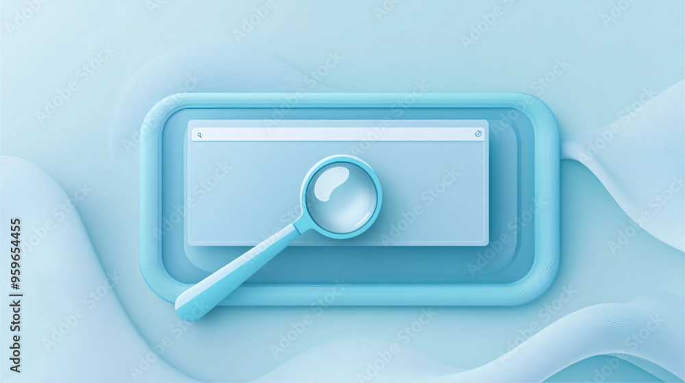 Vector-style loading screen featuring minimalist browser window with ...