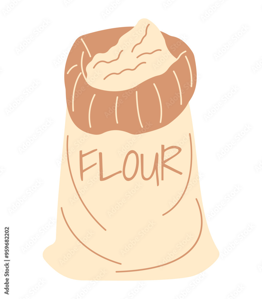 Packaged Flour Icon Perfect for designs with groceries themes, such as ...