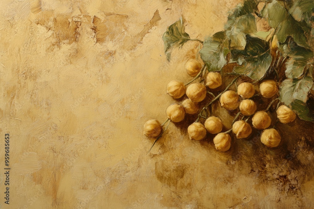 Vintage inspired oil painting highlighting the detailed texture of ...