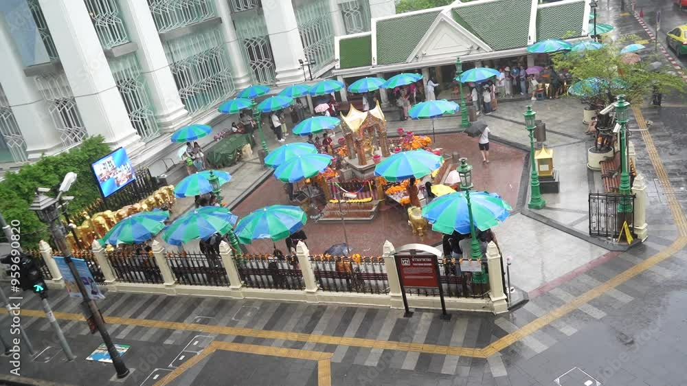 Bangkok, Thailand , 5 September 2024 , the Erawan Shrine, also known as ...
