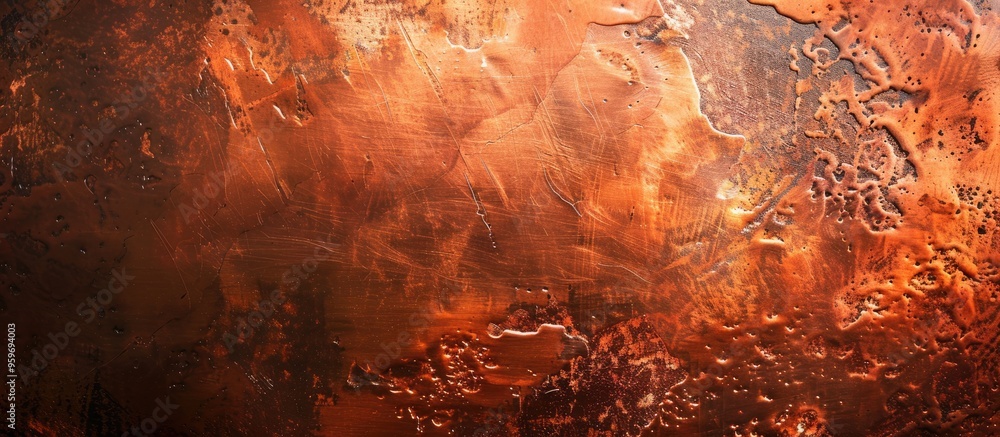 Copper background Copper sheet Natural lighting on the left The copper ...