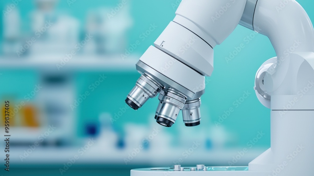 Biotechnology lab equipped with robotic systems for drug discovery and ...