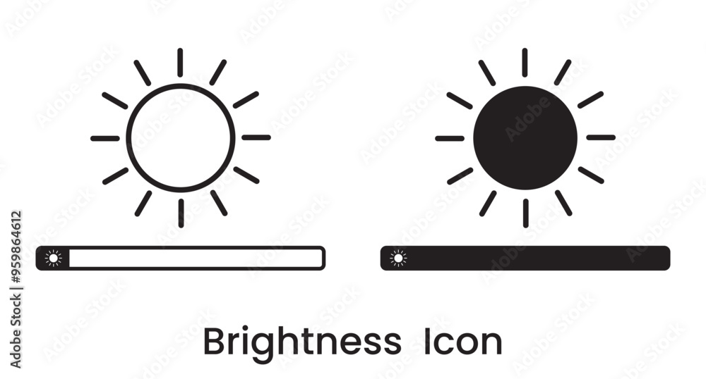 Vetor de Adjust Contrast icon, Brightness Icon, vector silhouette ...