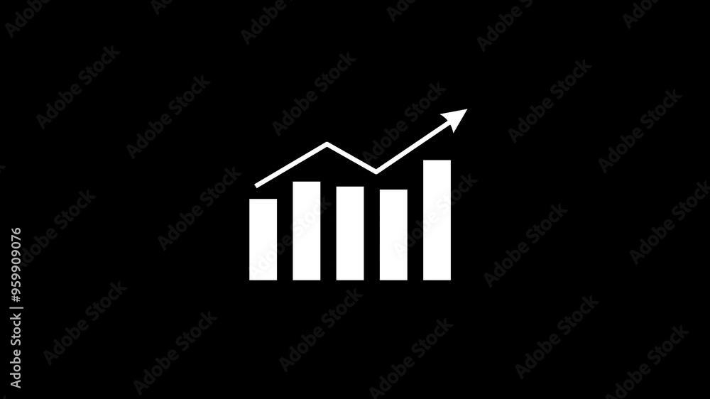 Business Growth Graph Going Up Animation Financial Graph Analysis ...
