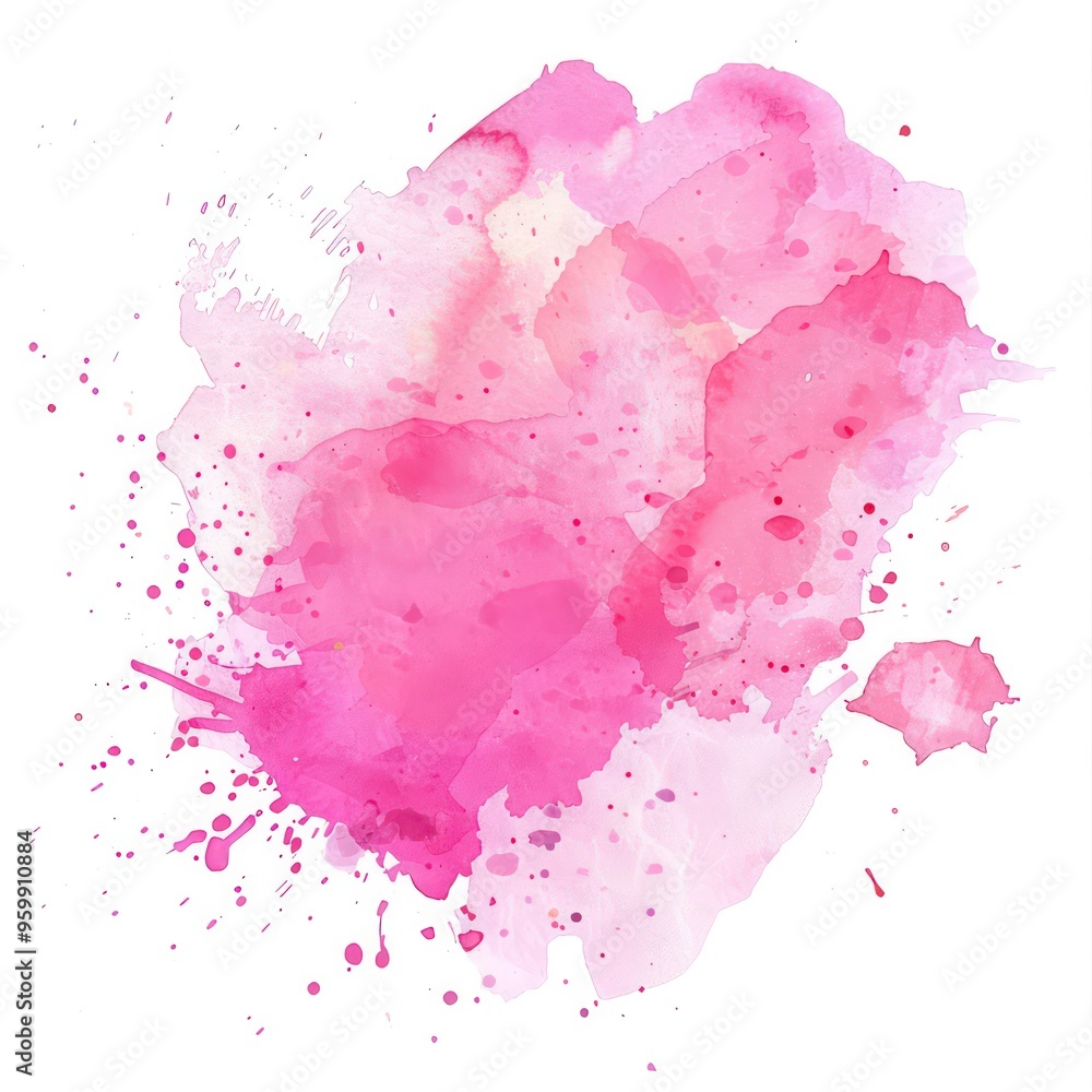 flat watercolor pastel pink splash, transparent, white background --v 6 ...