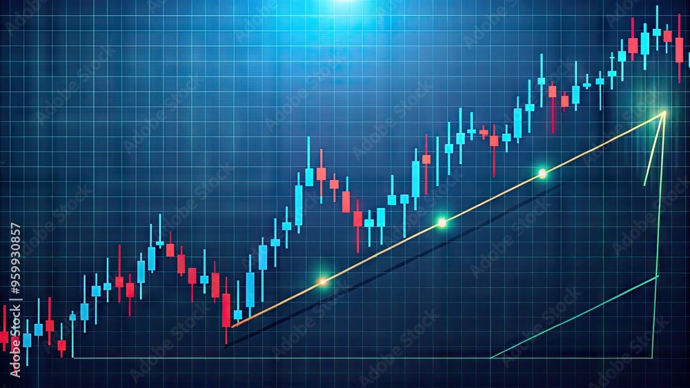 Bullish reversal chart pattern formation showing three equal highs with ...