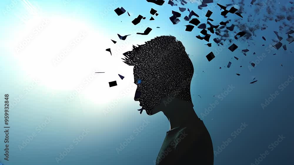 Abstract visualization of unlearning with dissolving silhouette ...