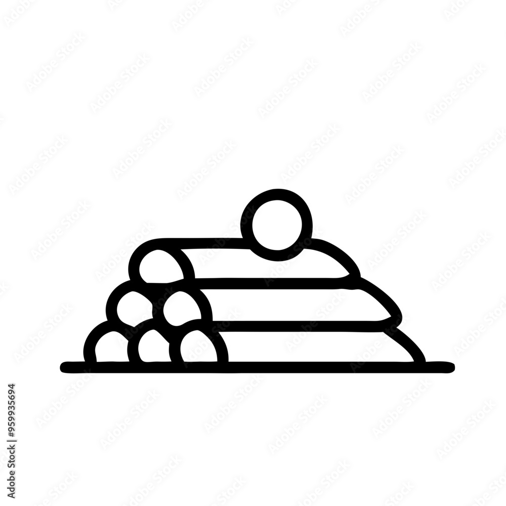 Minimalist black and white gold pyramid icon, structure and hierarchy ...