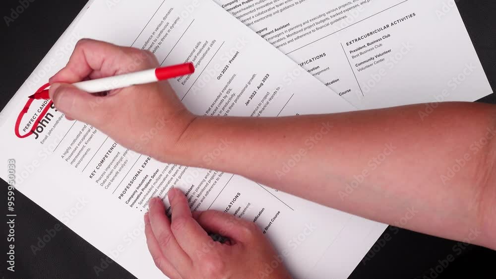 Fake mock CV (curriculum vitae) resume for John Smith, selected by HR ...