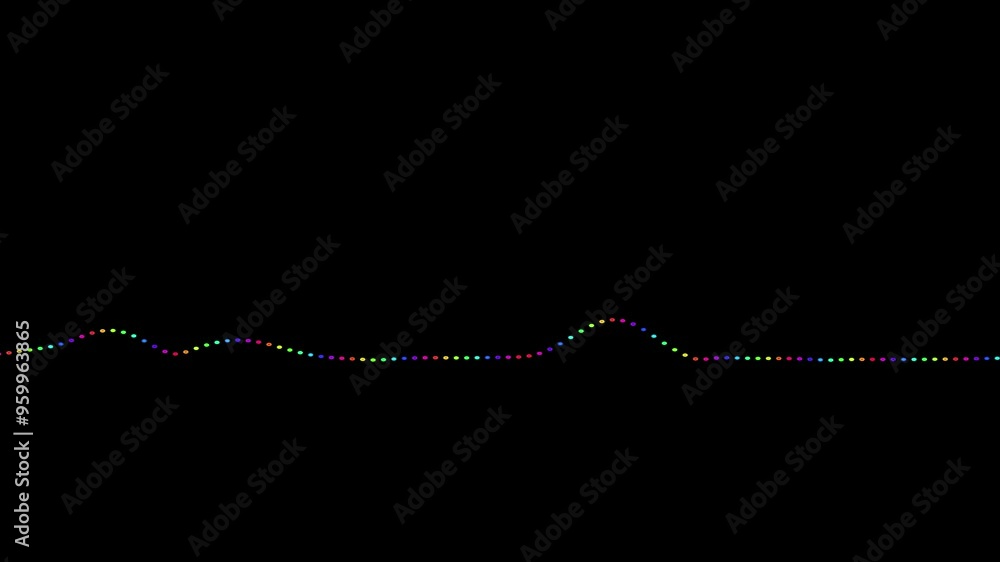 White audio waveform spectrum animation. Alpha channel, spectrum audio ...