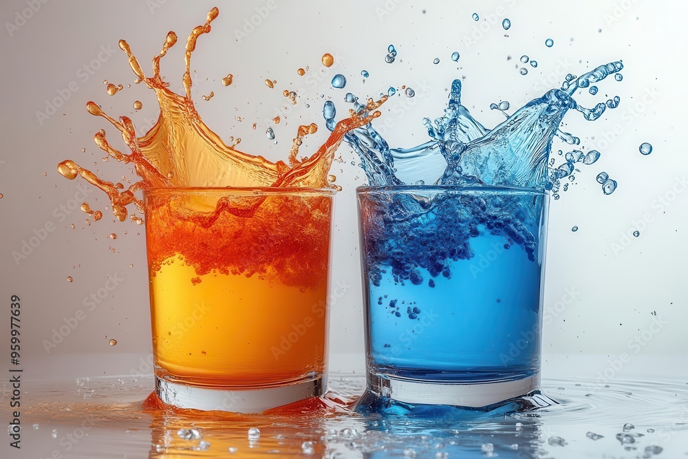 liquid art explosion vibrant paint splashes frozen in time colliding ...