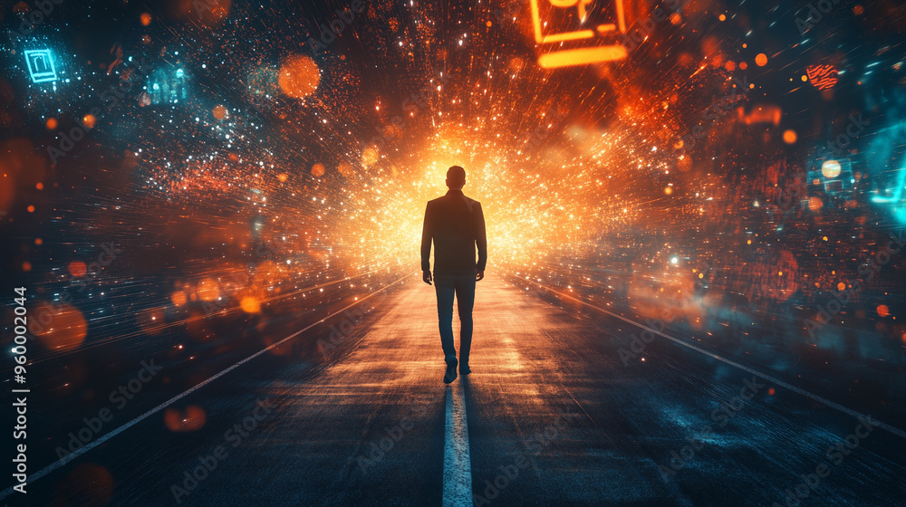 A radiant roadmap to success, shining with inspiration and commitment ...