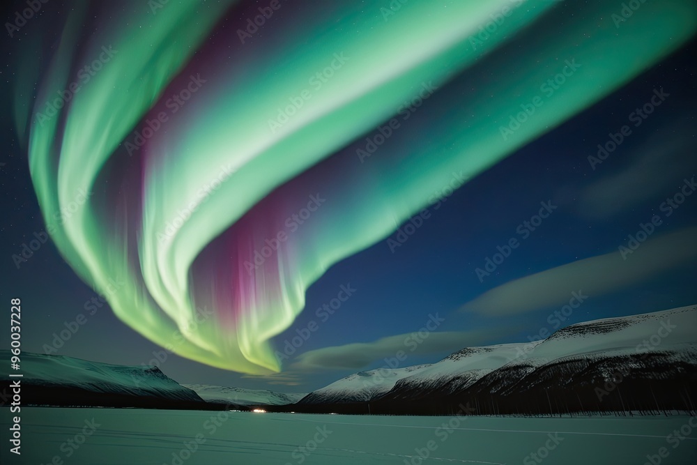 Stunning Aurora Borealis with Glowing Lights and Luminous Sky Effects ...