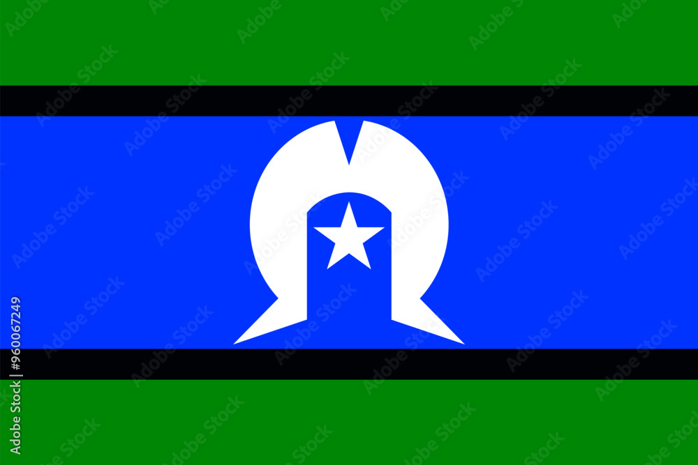 Australian Torres Strait Islander national symbol. Flag of the ...