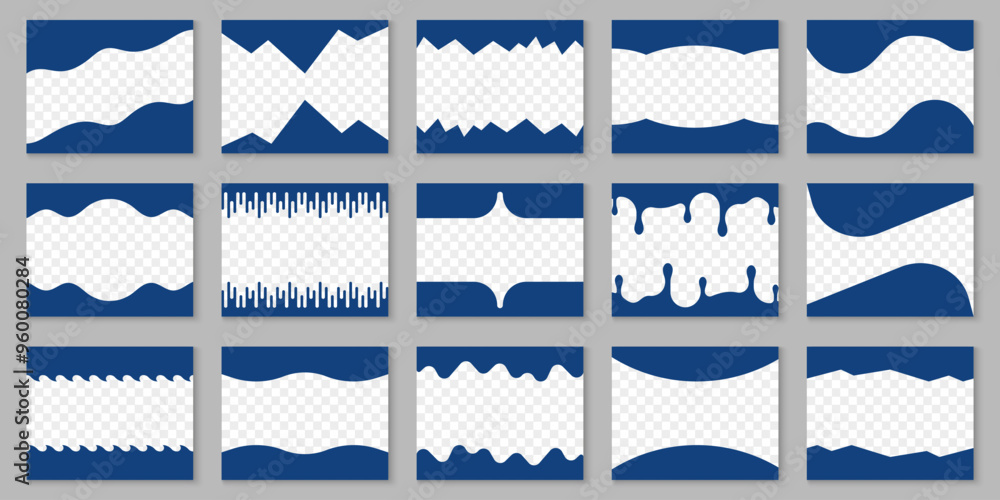 Website Divider Shape Pack. Abstract Design Elements for Top and Bottom ...