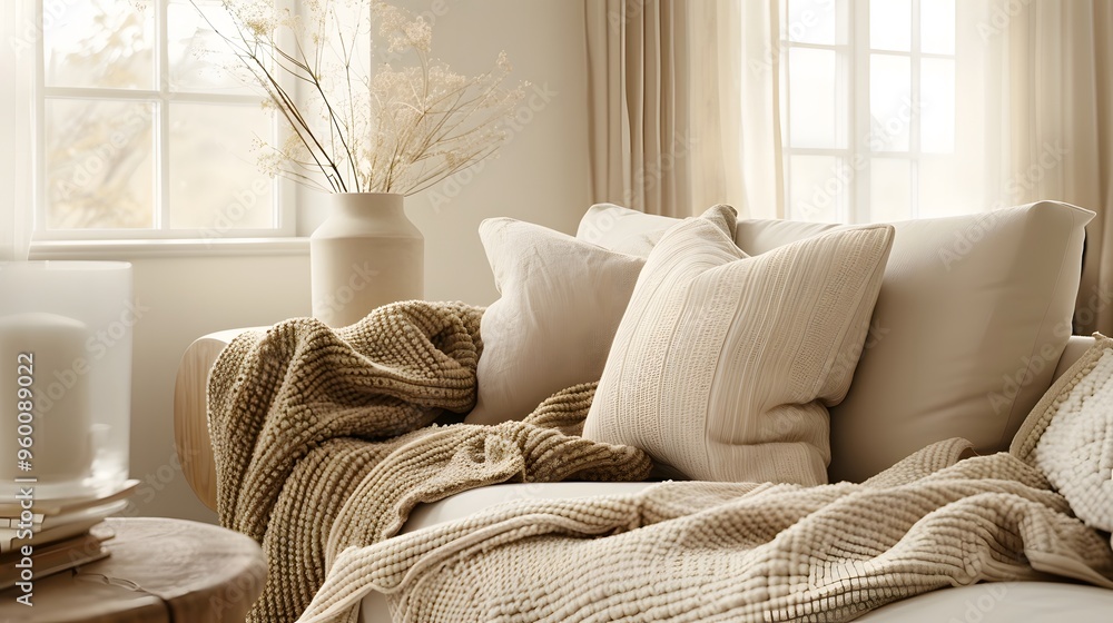 Cozy beige tones that wrap you in a comforting embrace AI generated ...