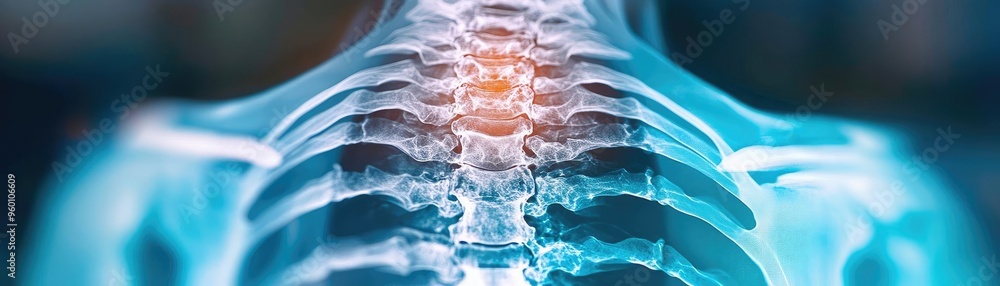 Detailed skeletal scan showing osteoporosis diagnosis, focus on bone ...