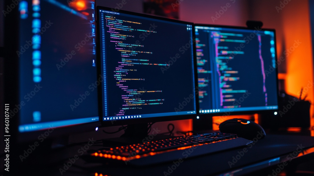 This image shows a computer screen with code, representing the work of ...