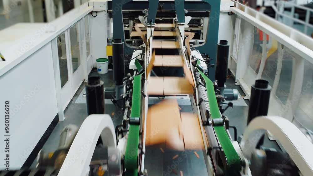 Modern conveyor line for the production of cardboard packaging from ...