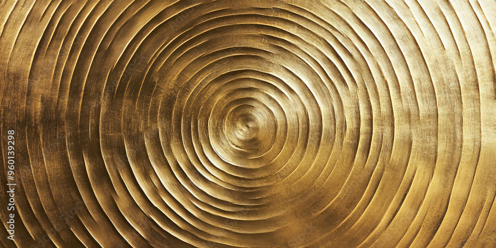 A gold textured surface with a smooth, satin finish, highlighted by ...