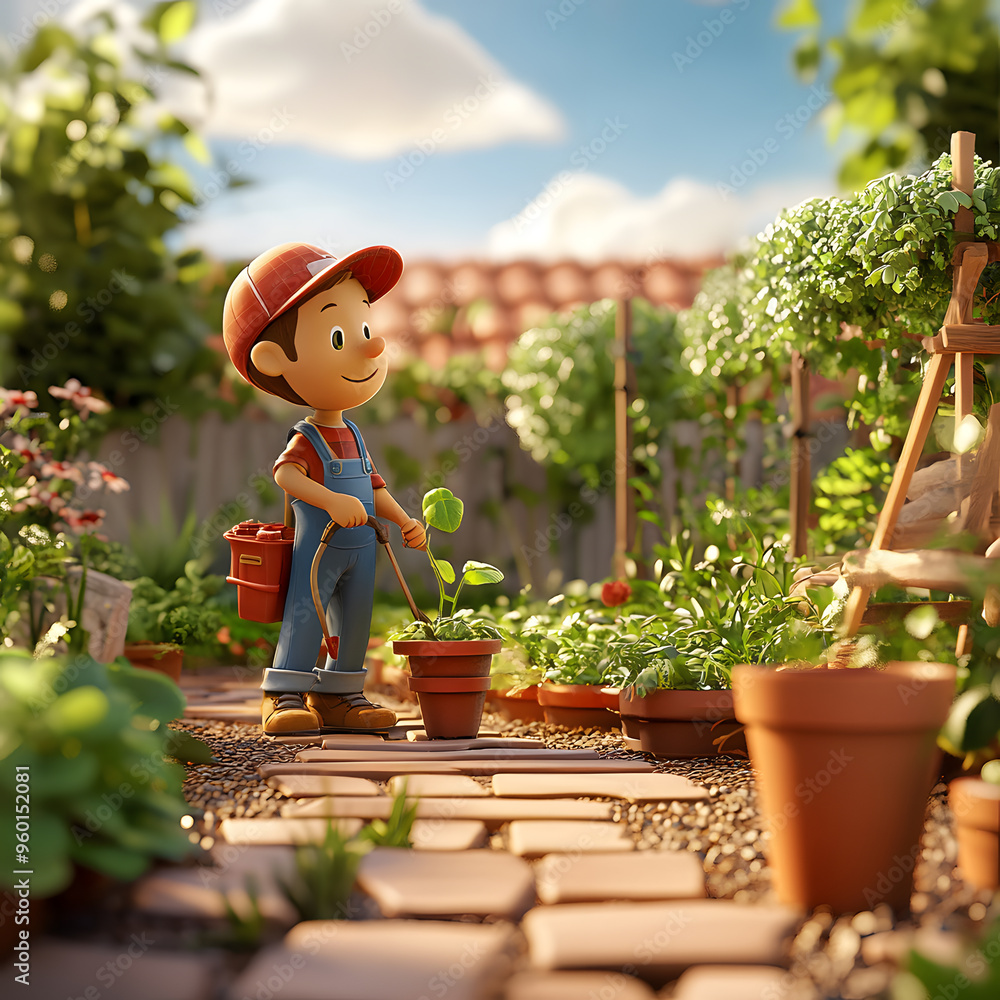 Gardening Fun: 3D Cartoons of Green Thumbs at Work brings the joys of ...