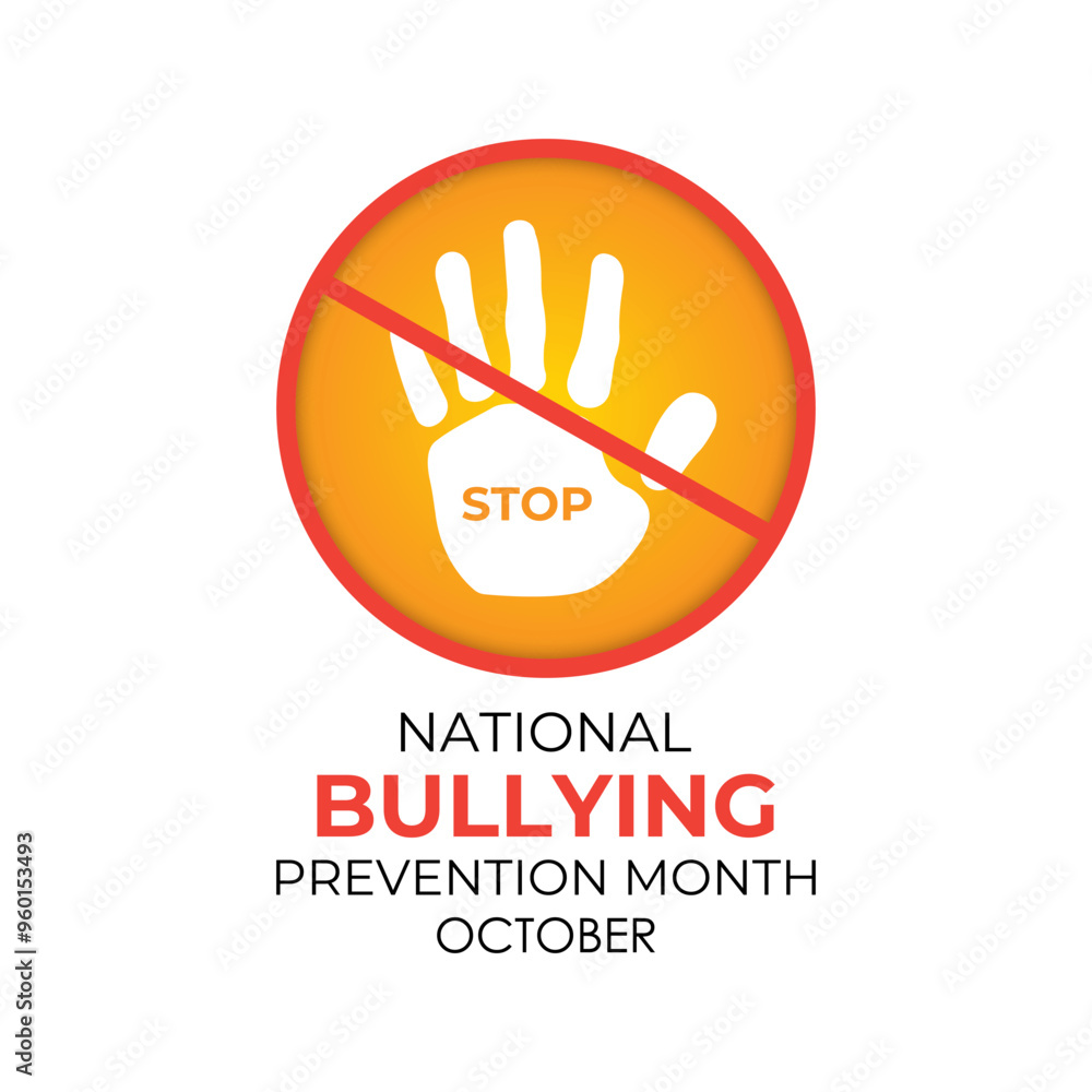Vector illustration of National Bullying Prevention Month design template gor social Awareness ...