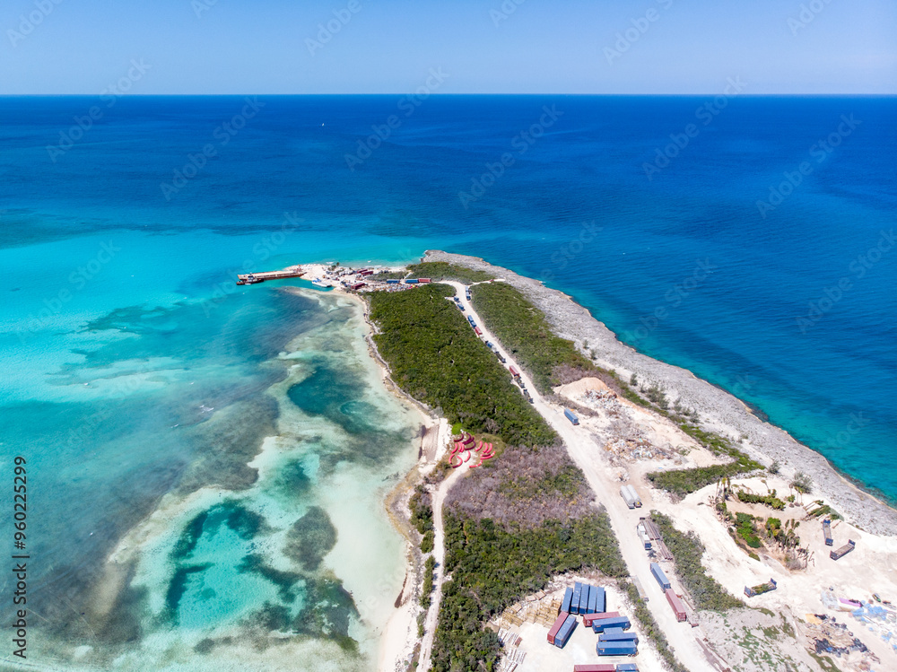 Aerial drone photo of CocoCay locally known as Little Stirrup in the ...