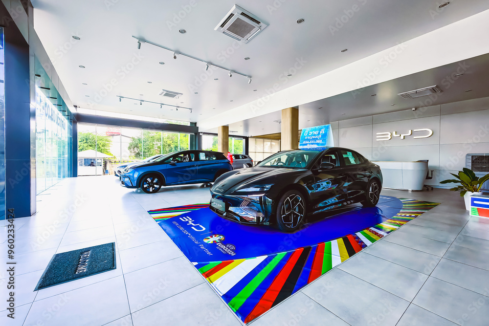 KANCHANABURI - THAILAND, JULY 6,2024 : Inside a showroom and interior ...