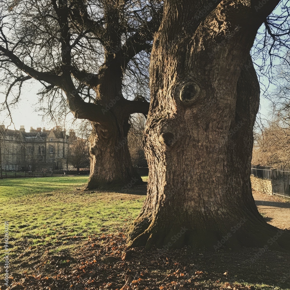 The ancient oak trees in the grounds of Nottingham Castle, some of ...